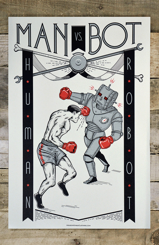 Man Vs. Bot Poster – Maiden Voyage Co.